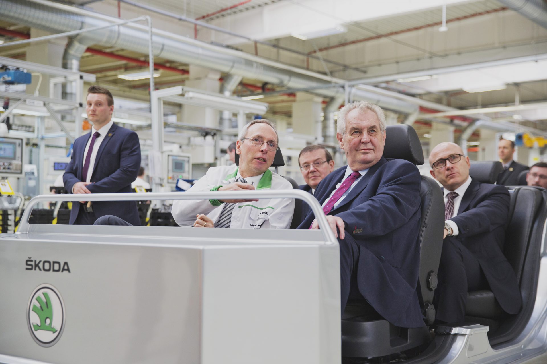 Prezident republiky Miloš Zeman navštívil závod společnosti ŠKODA AUTO ...