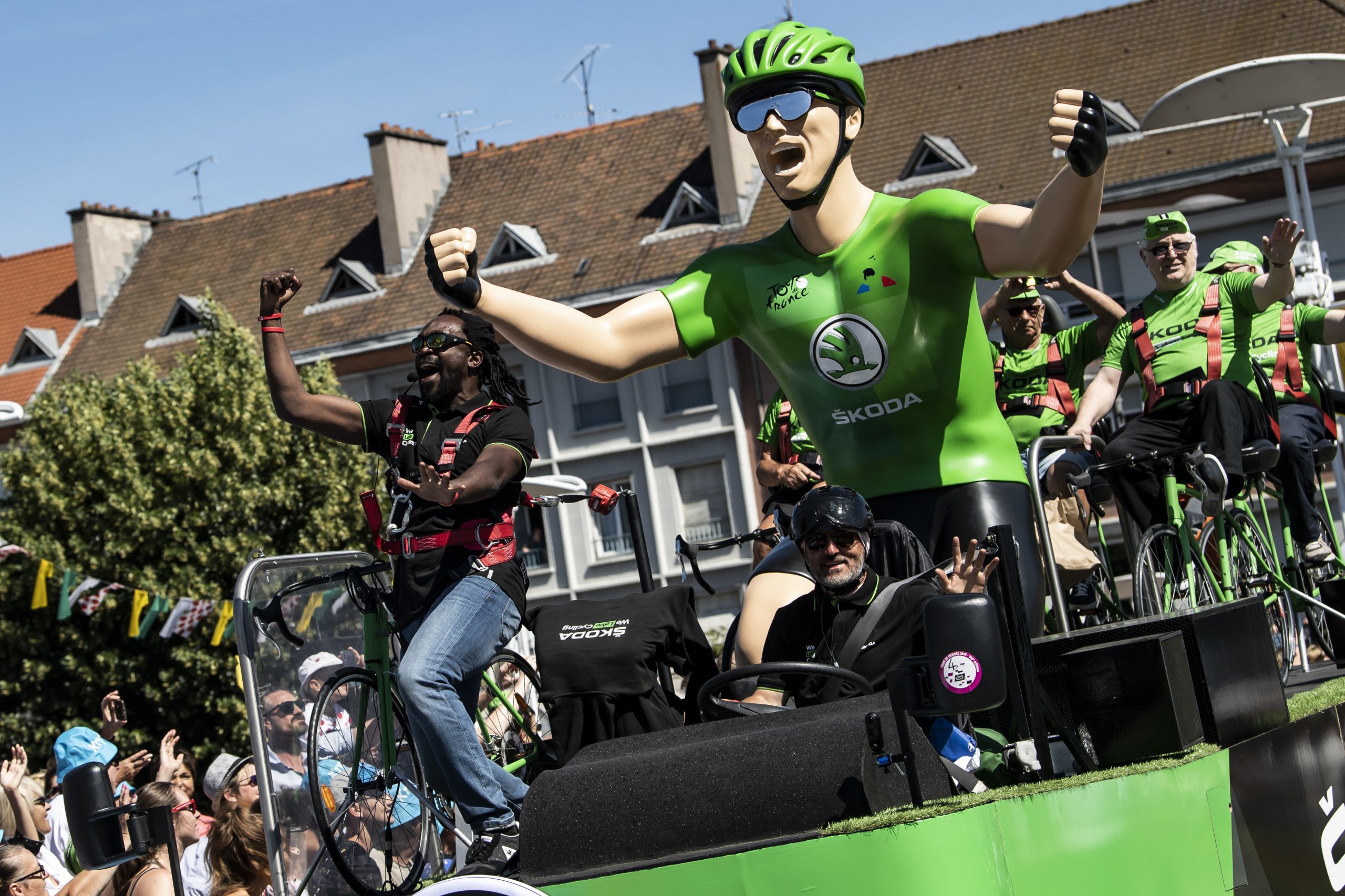 Tour de France winner Egan Bernal celebrates with crystal trophy from ...