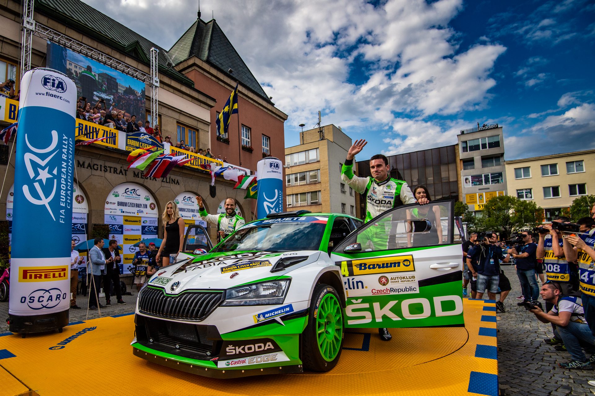 Barum Czech Rally Zlín 2019 - startovní rampa - Škoda Storyboard
