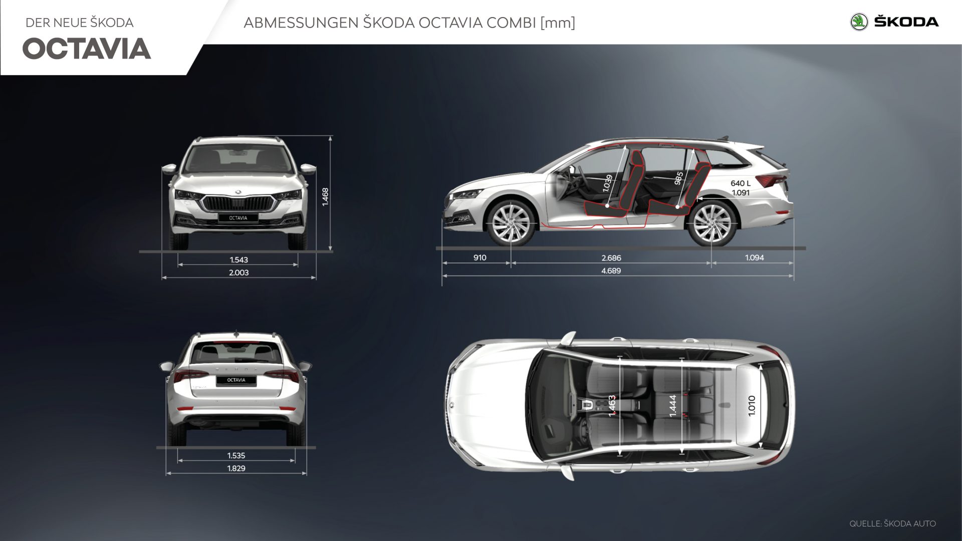Skoda Octavia Combi Abmessungen