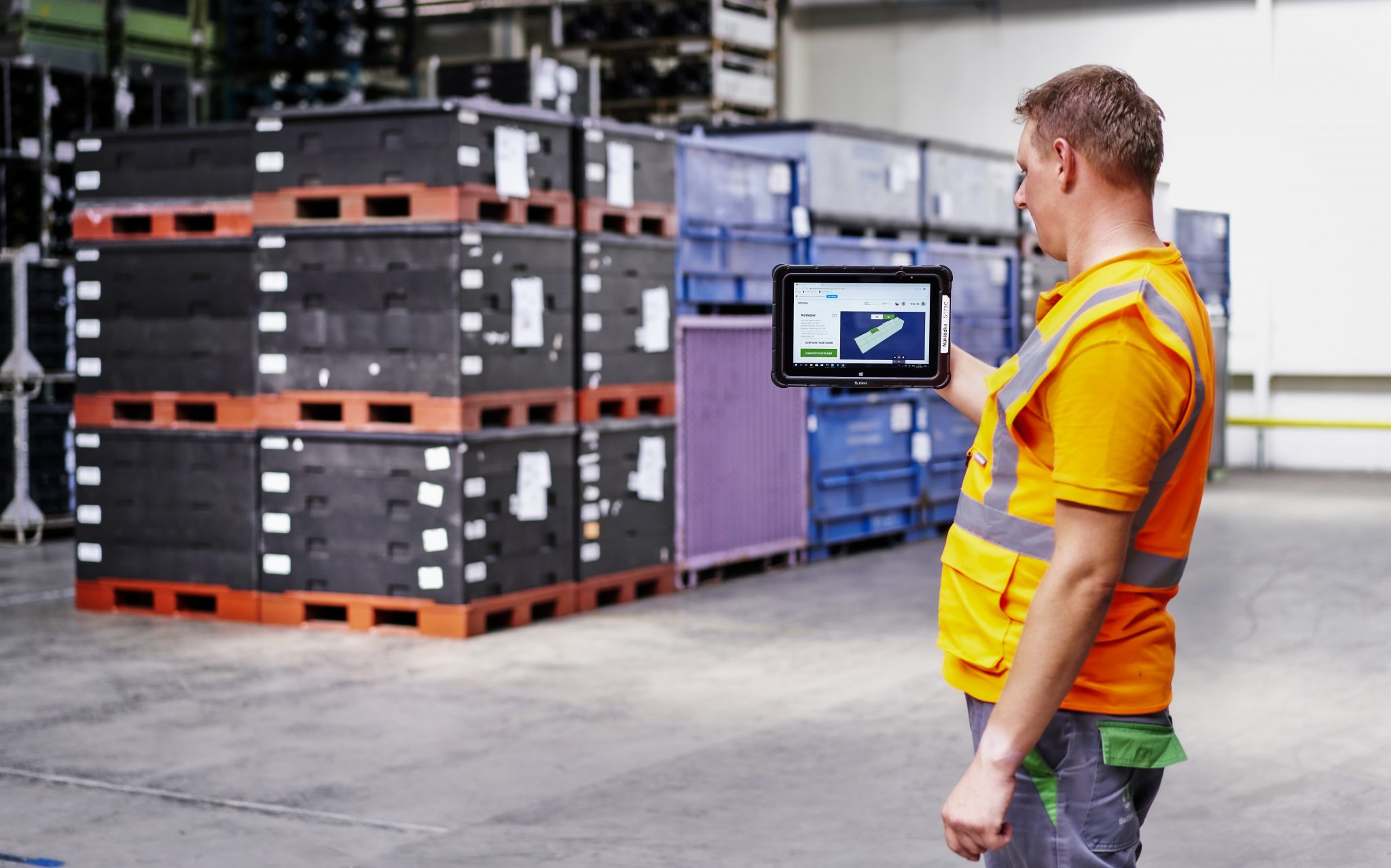 Robot delivers just-in-sequence parts directly to the production line ...