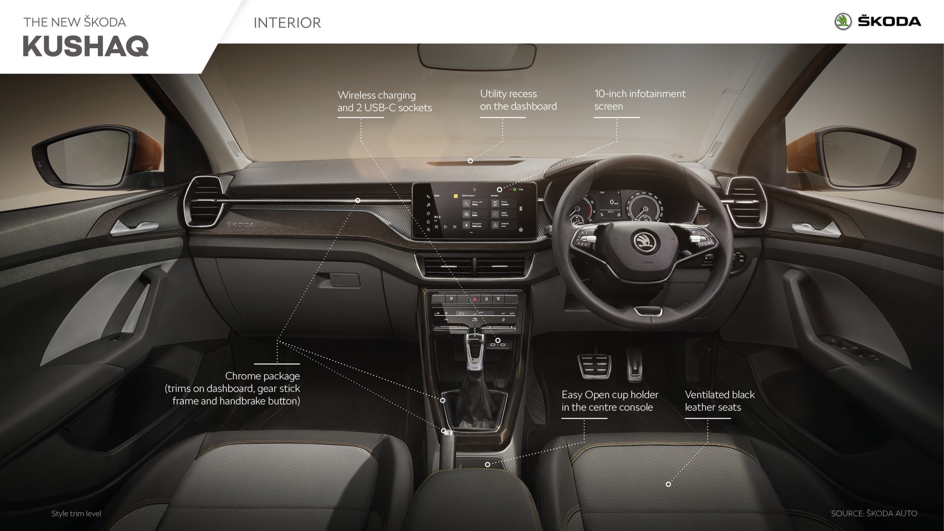 Interior: spacious, elegant and with modern technologies - Škoda Storyboard