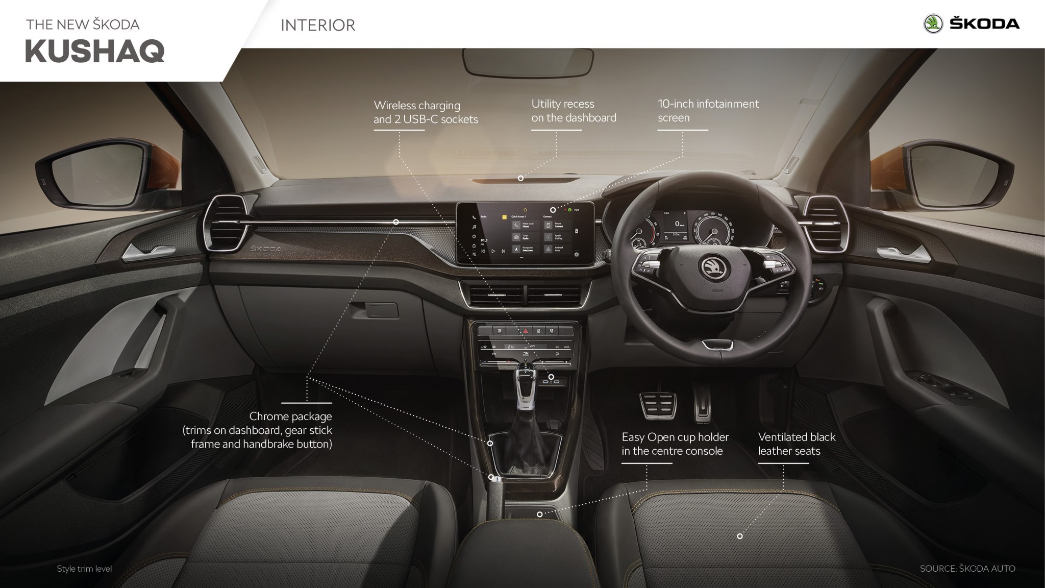 Interior: spacious, elegant and with modern technologies - Škoda Storyboard