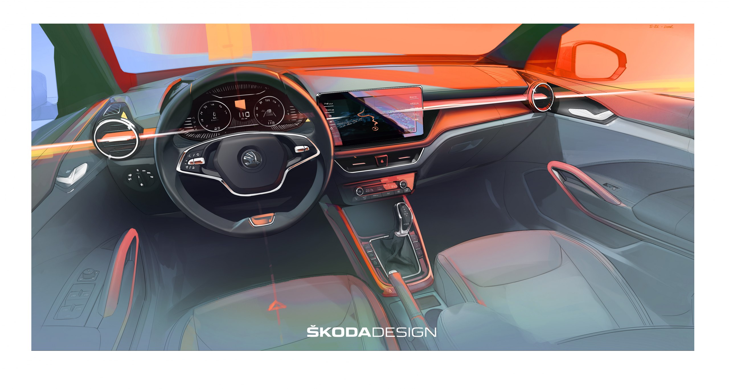First impression of the new ŠKODA FABIA’s interior - Škoda Storyboard