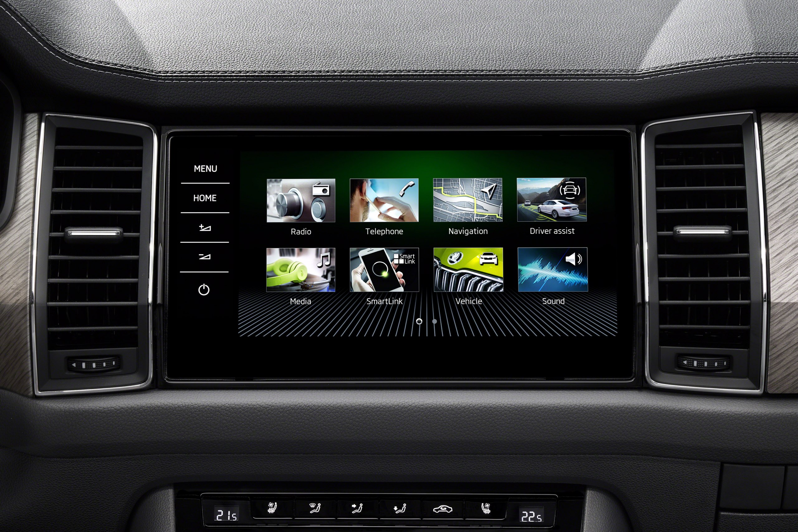 Moderan infotainment display - Škoda Storyboard