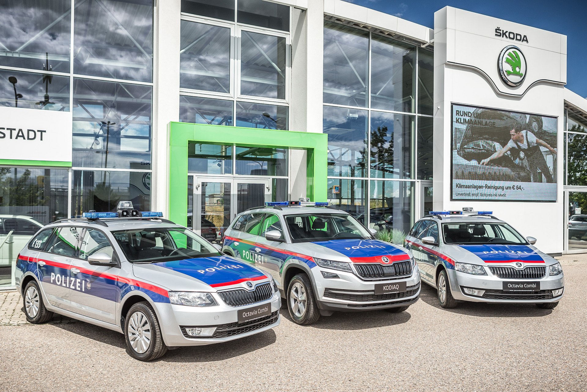 4 x 4 ŠKODA OCTAVIA COMBI and ŠKODA KODIAQ cars used by the Austrian ...