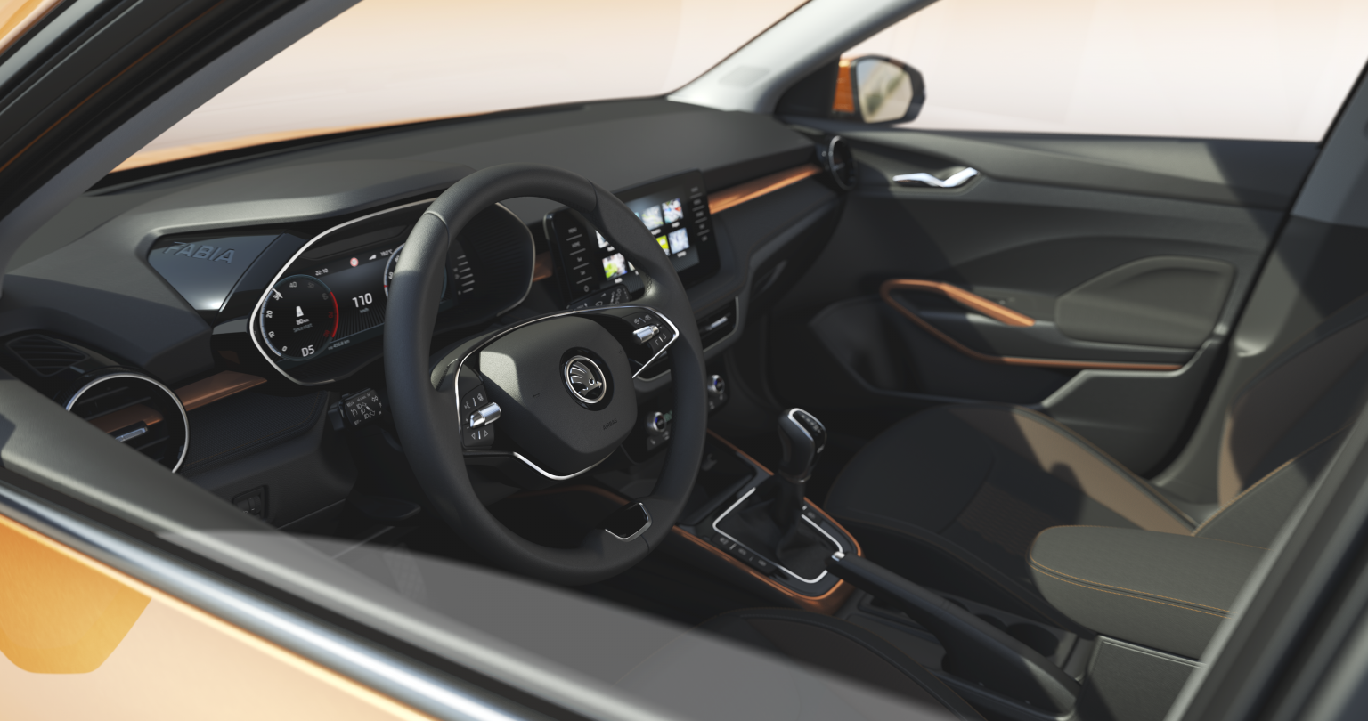 Visualisation of the interior of the new generation of the ŠKODA FABIA ...