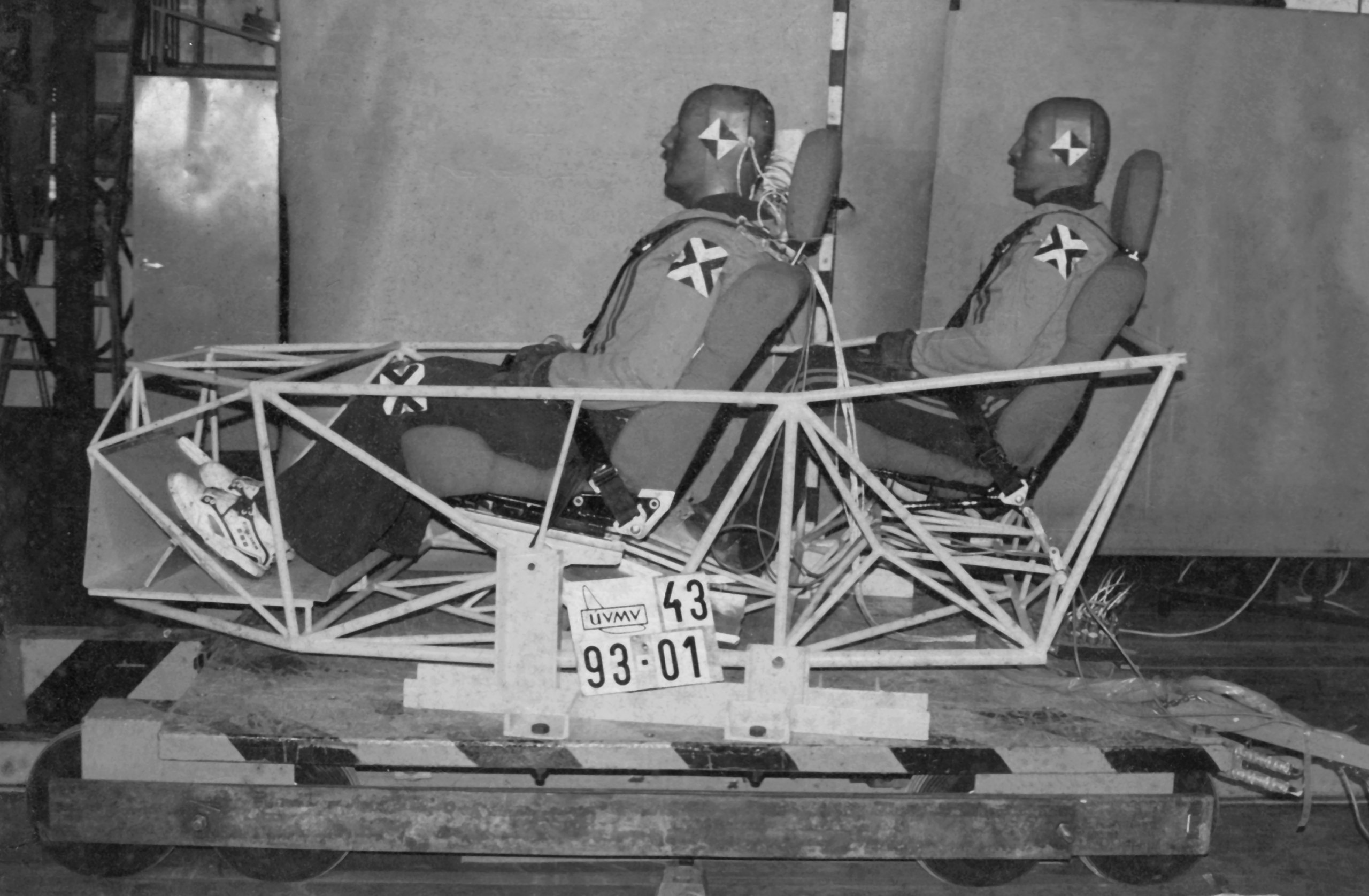 A sled used during testing. - Škoda Storyboard