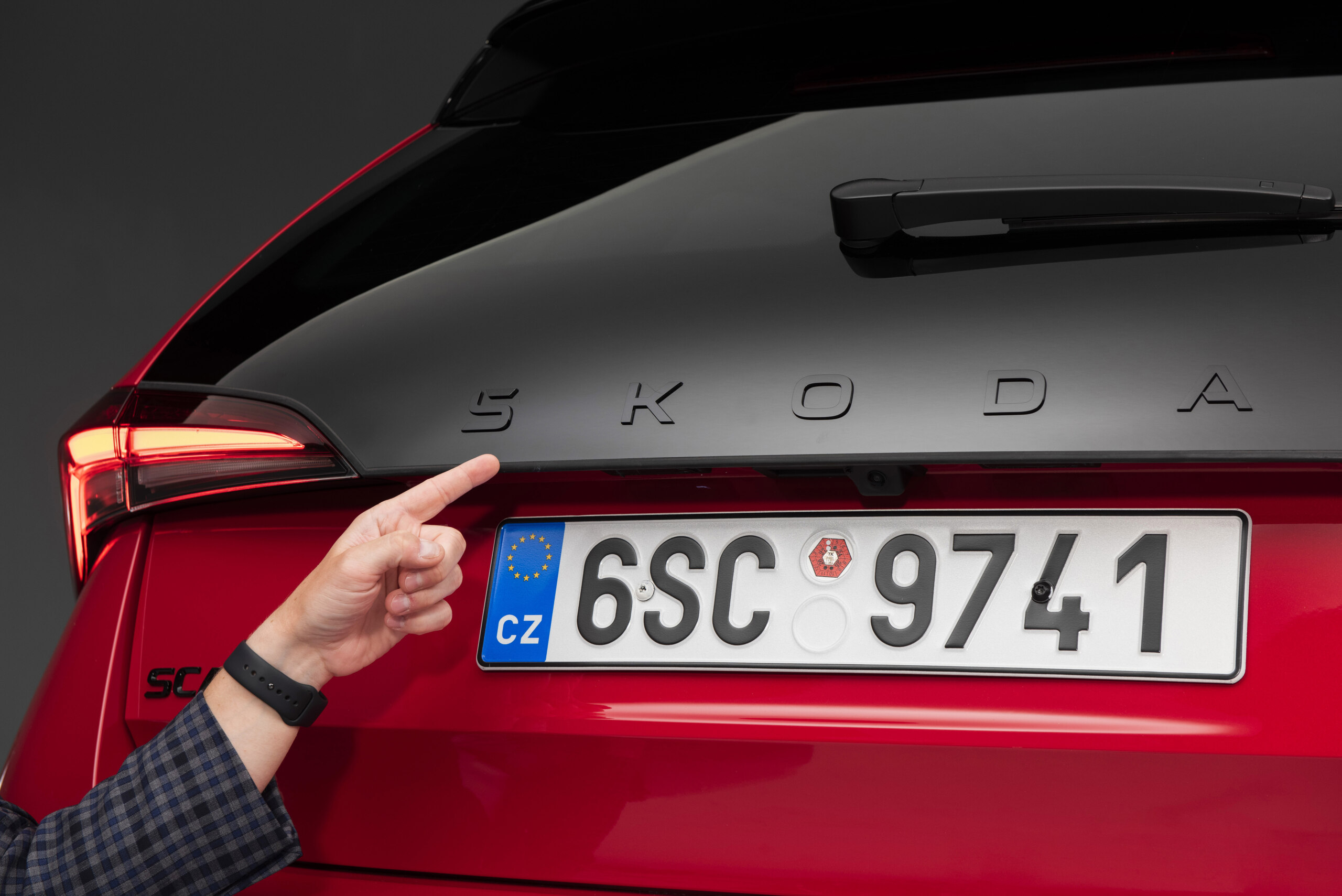 The new Škoda lettering on the rear of the Scala Monte Carlo - Škoda ...