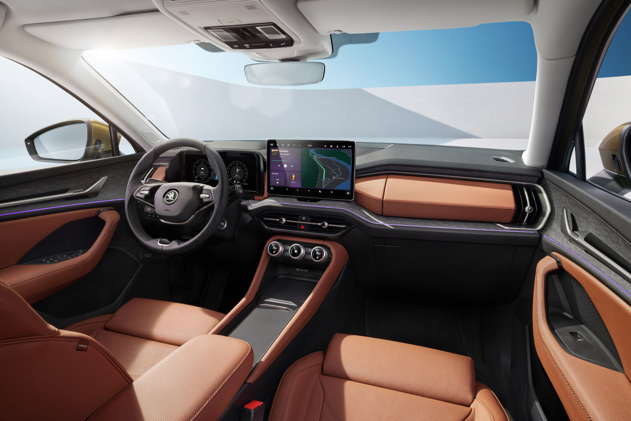 Enhancing space, comfort and control: Škoda presents interior highlights of the all-new Kodiaq ...