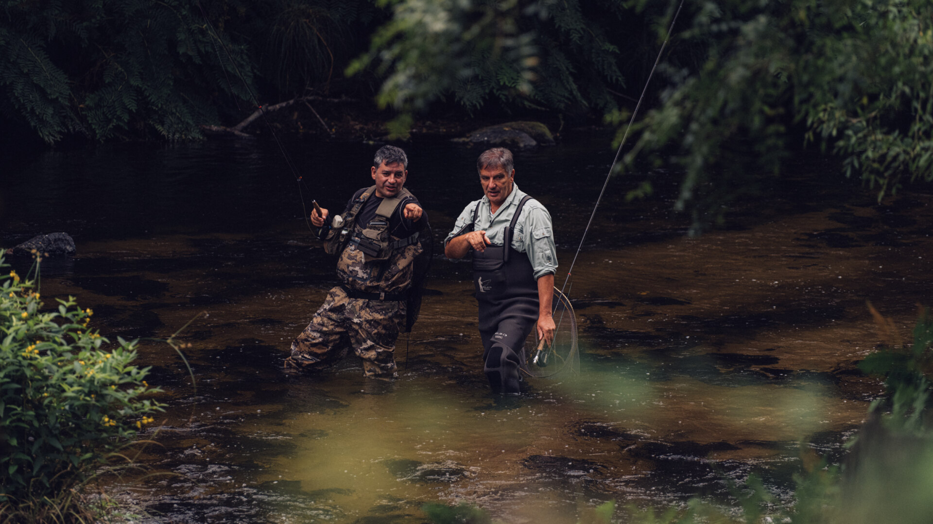Carlos Miguelez (right) and a friend out fishing. - Škoda Storyboard