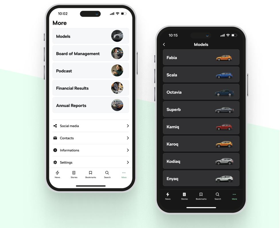 Škoda Media Room: new mobile app - Škoda Storyboard