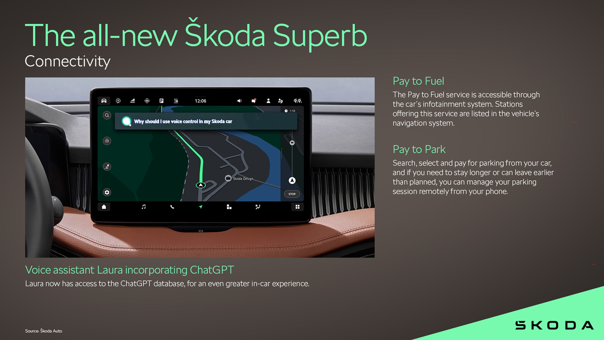 Connectivity: Improved, AI-based voice recognition and new services - Škoda Storyboard