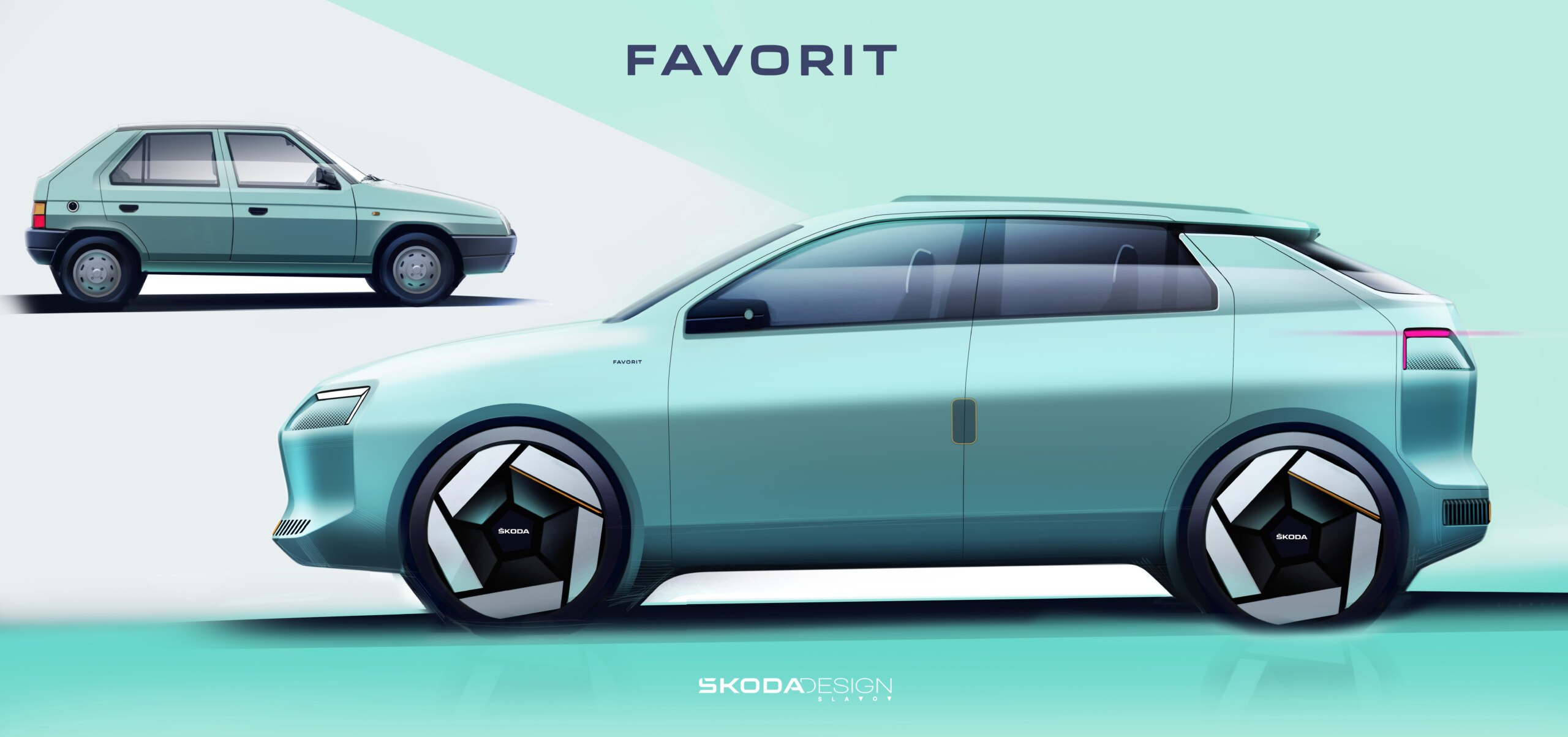 An icon in modern form: the electrifying Favorit - Škoda Storyboard