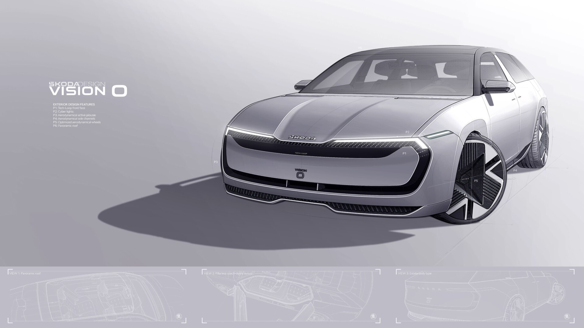 Škoda Vision O: Electrified future estate with the next generation of ...